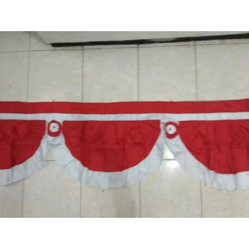 Jual BENDERA INDONESIA MERAH PUTIH BUNGA BESAR 10 / 5 / 4 LENGKUNG ...