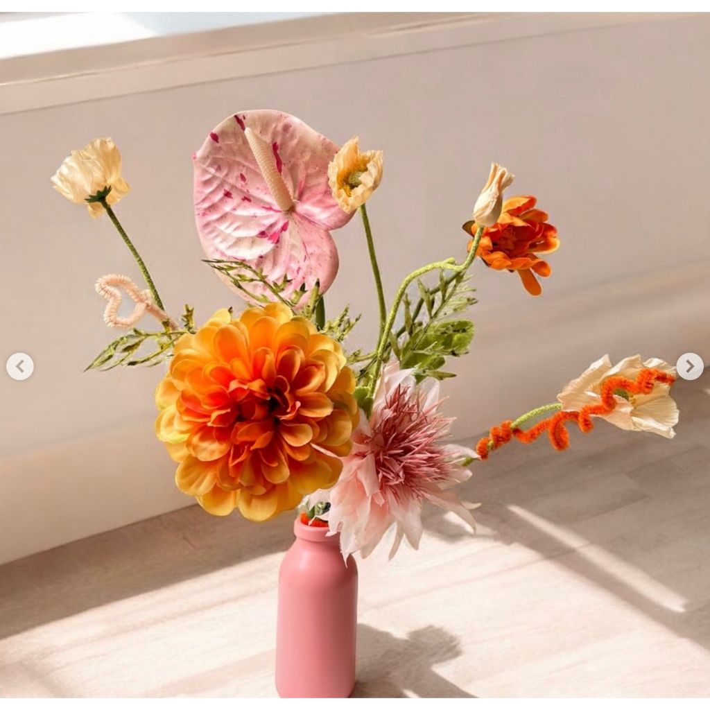 Jual Colorful Vase Peach- Buket Vas Bunga Artificial Wisuda / Vase ...