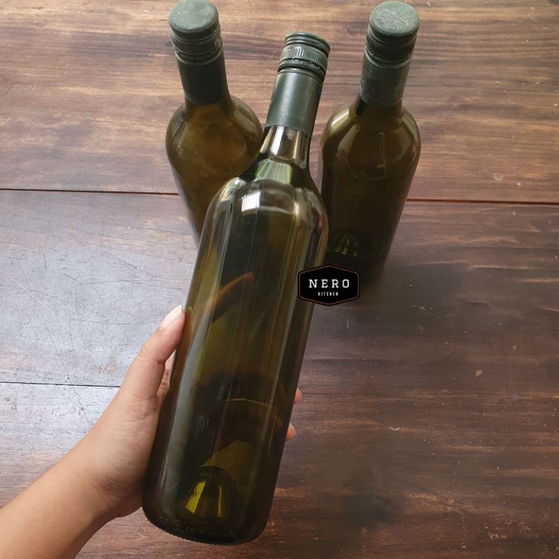 Jual Botol Wine Olive 750ml / Botol wine bekas / Botol Kaca panjang ...