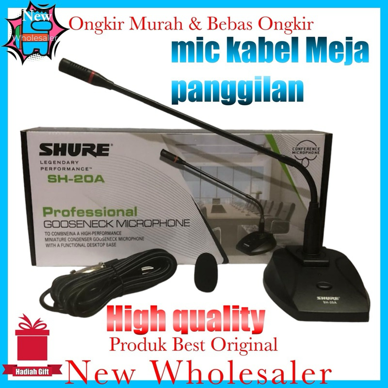 Jual Mic Meja Rapat meeting panggilan Loket dan dll Shure20A Impor Luar ...