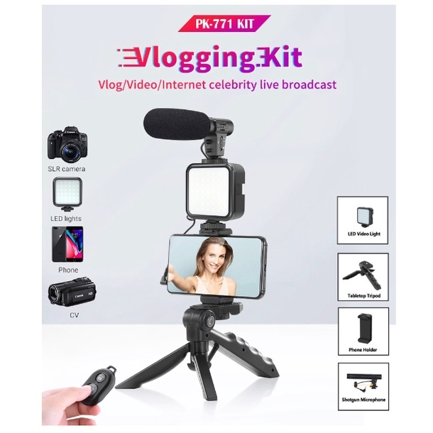 Jual Vlogging KIT Alat Paket Vlog Hp Lengkap Youtuber Vloger Handphone ...