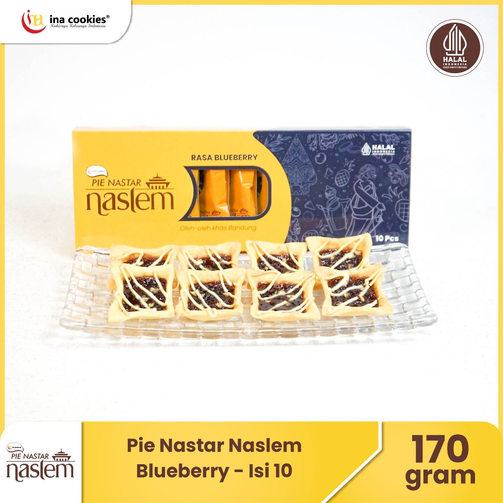 Jual Pie Nastar Naslem Blueberry isi 10 pcs Oleh-Oleh Bandung by Ina ...