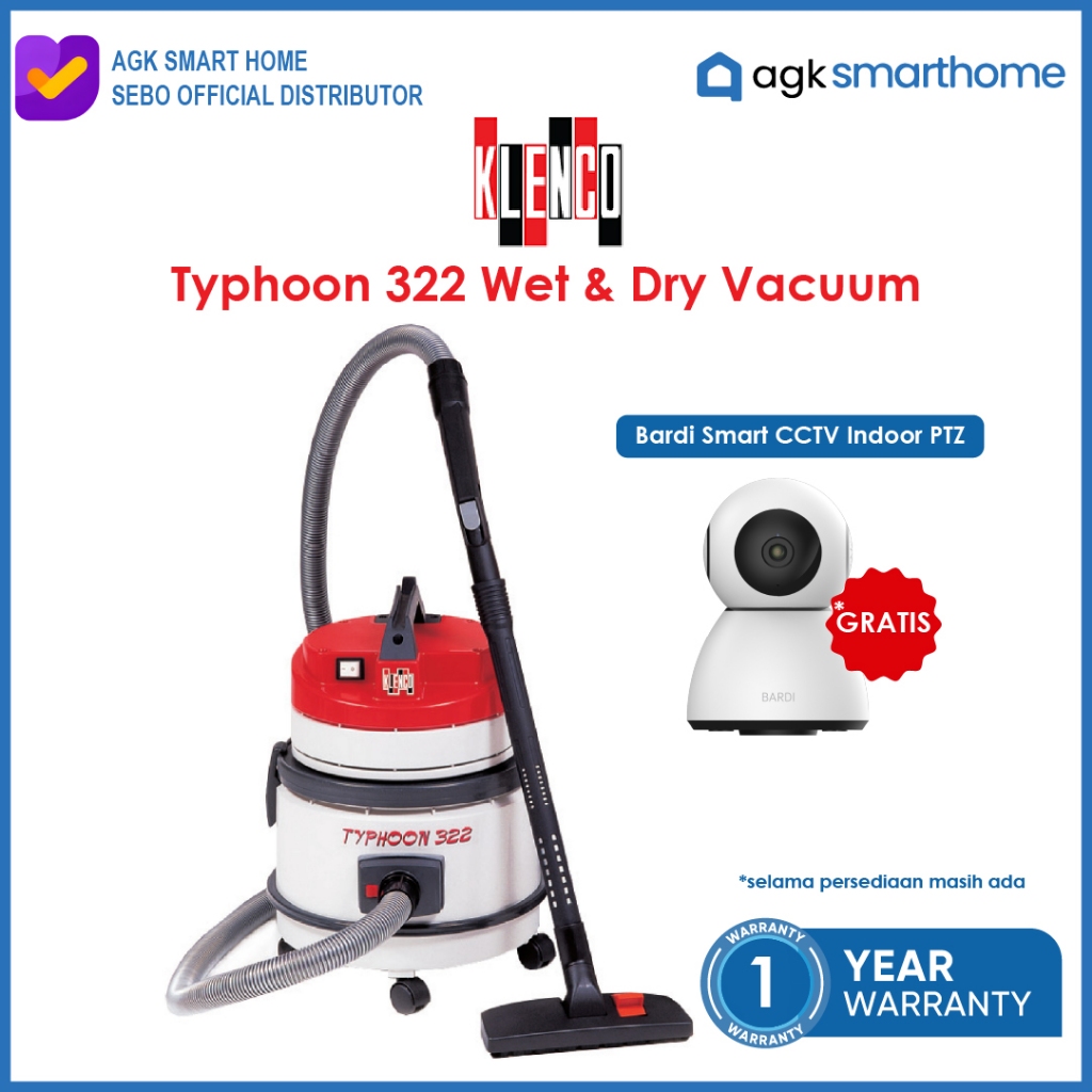 Jual KLENCO Typhoon Vacuum Cleaner 322 (Wet & Dry 22L) | Shopee Indonesia