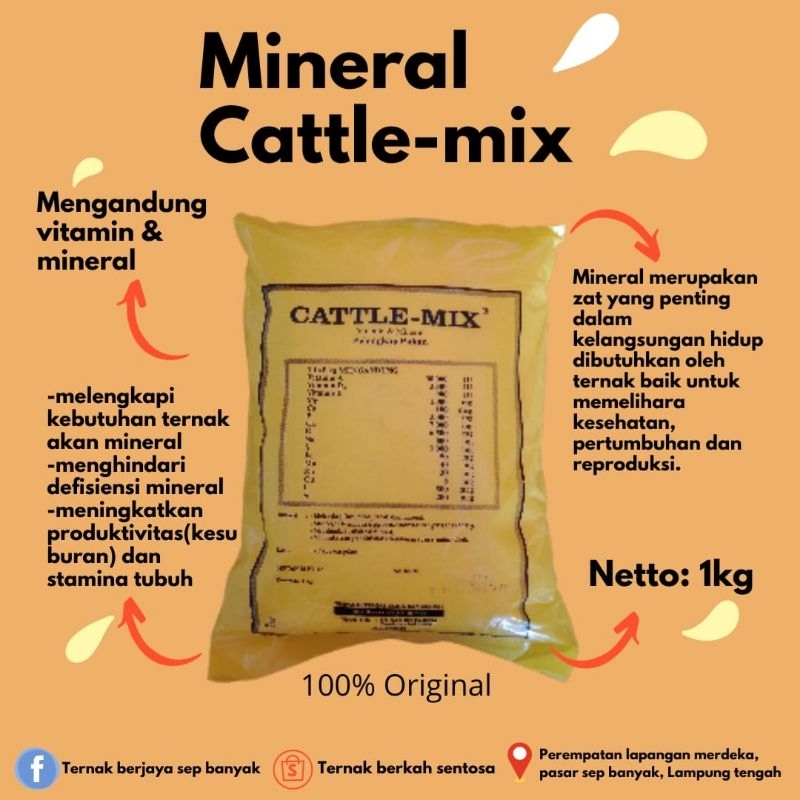 Jual CATTLE MIX 1KG mineral ternak | Shopee Indonesia