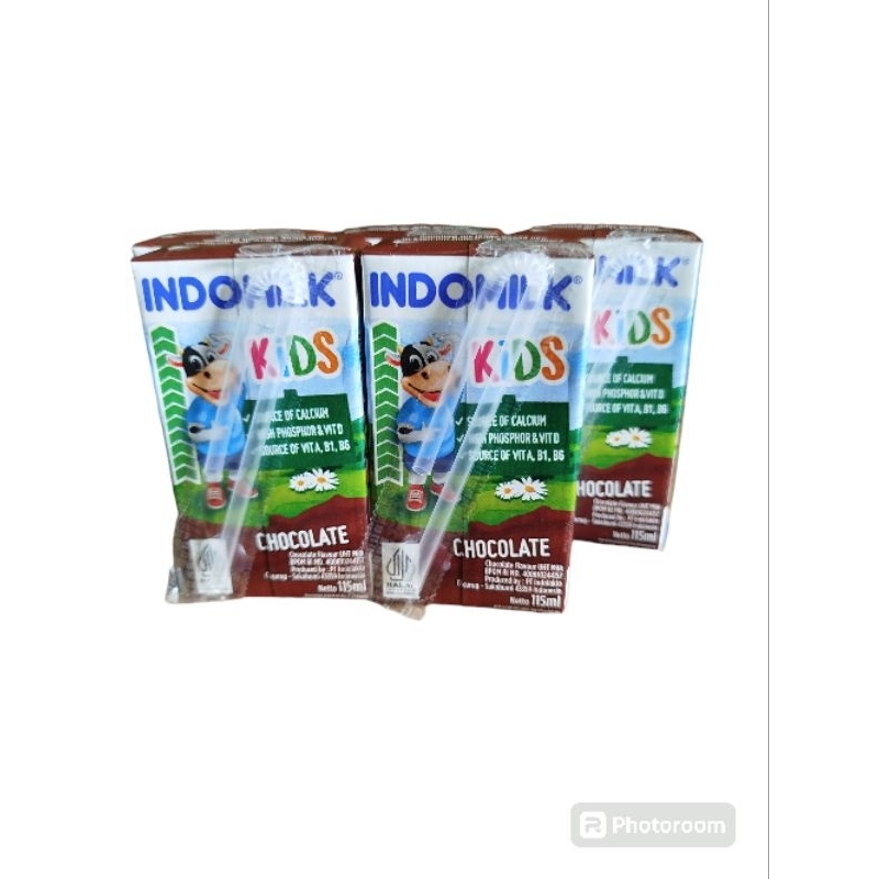 Jual indomilk kids susu kotak UHT rasa coklat 115ml | Shopee Indonesia