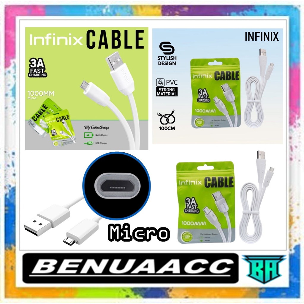 Jual (ba) KD/Kabel Data | Data Cable Infinix Micro USB 3A Fast Charging ...
