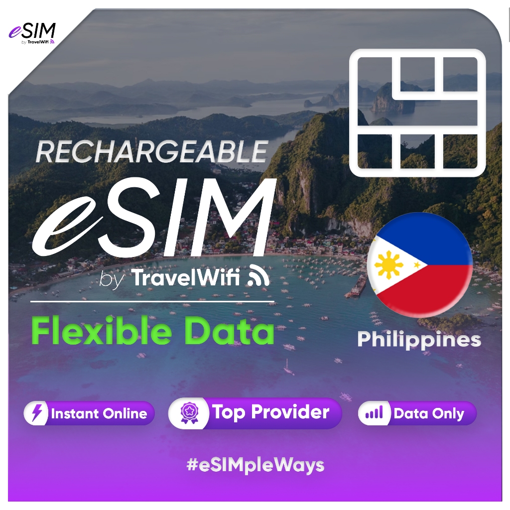 Jual RECHARGEABLE [BIGGER DATA] eSIM PHILIPPINES Flexible Data ...