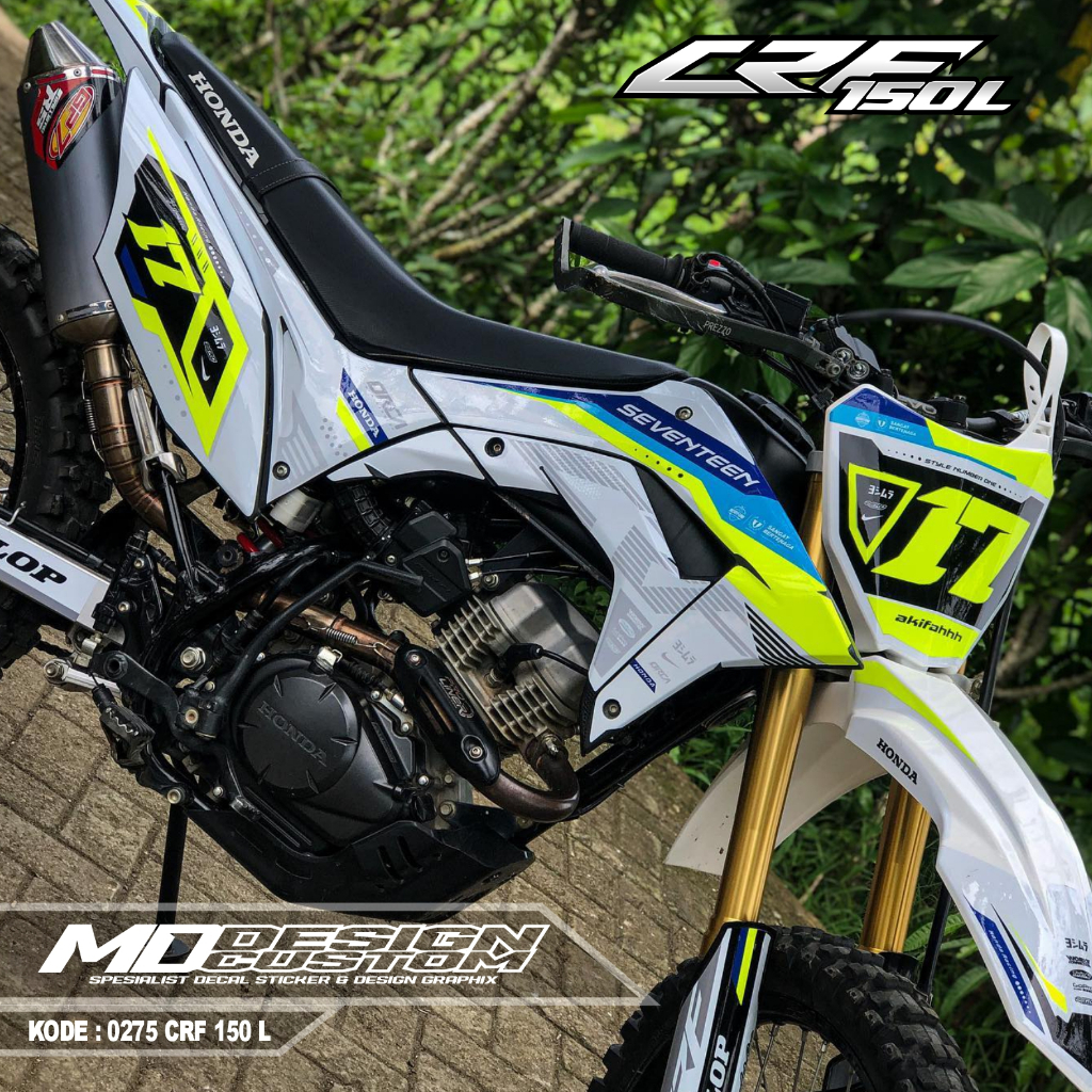 Jual 0275 (COD) Sticker Decal CRF 150 L FullBody Kombinasi Stabilo ...
