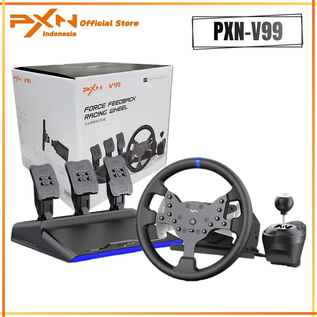 Jual PXN V99 3.2Nm Force Feedback Racing Simulator Gaming Steering Wheel PC Windows PS4,PS5 Xbox ...