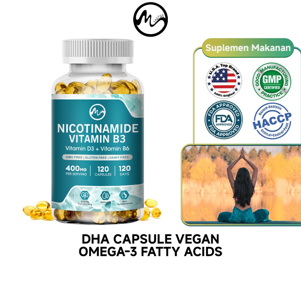 Jual Minch Nicotinamide Capsules with Vitamin B3 Promotes 400g Healthy ...