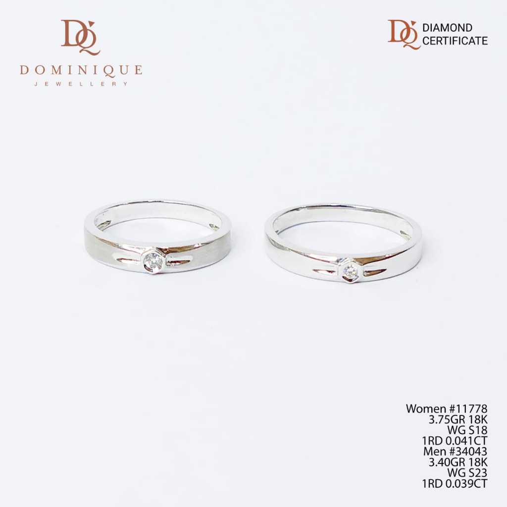 Jual Wedding Ring/Cincin Nikah Diamond (Berlian) Dominique Jewellery ...