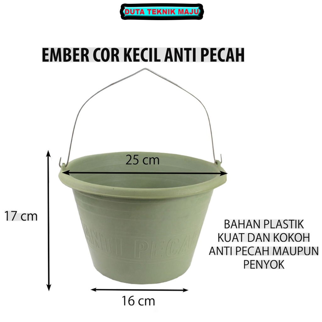 Jual Ember Cor Kecil / Ember Kecil Plastik Anti Pecah / Ember Bangunan Anti Pecah | Shopee Indonesia