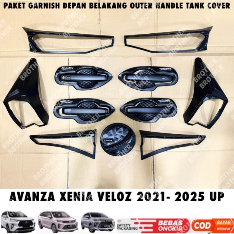 Jual Paket Garnish Depan Belakang Outer Handle Tank Cover Avanza Veloz Xenia 2021 2024 2025 2026 ...