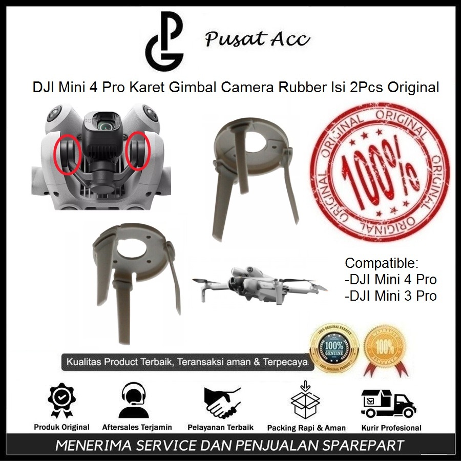Jual DJI Mini 4 Pro Gimbal Rubber Damper Isi 2Pcs Original Mini 4 Pro Karet Rubber Caret Camera ...