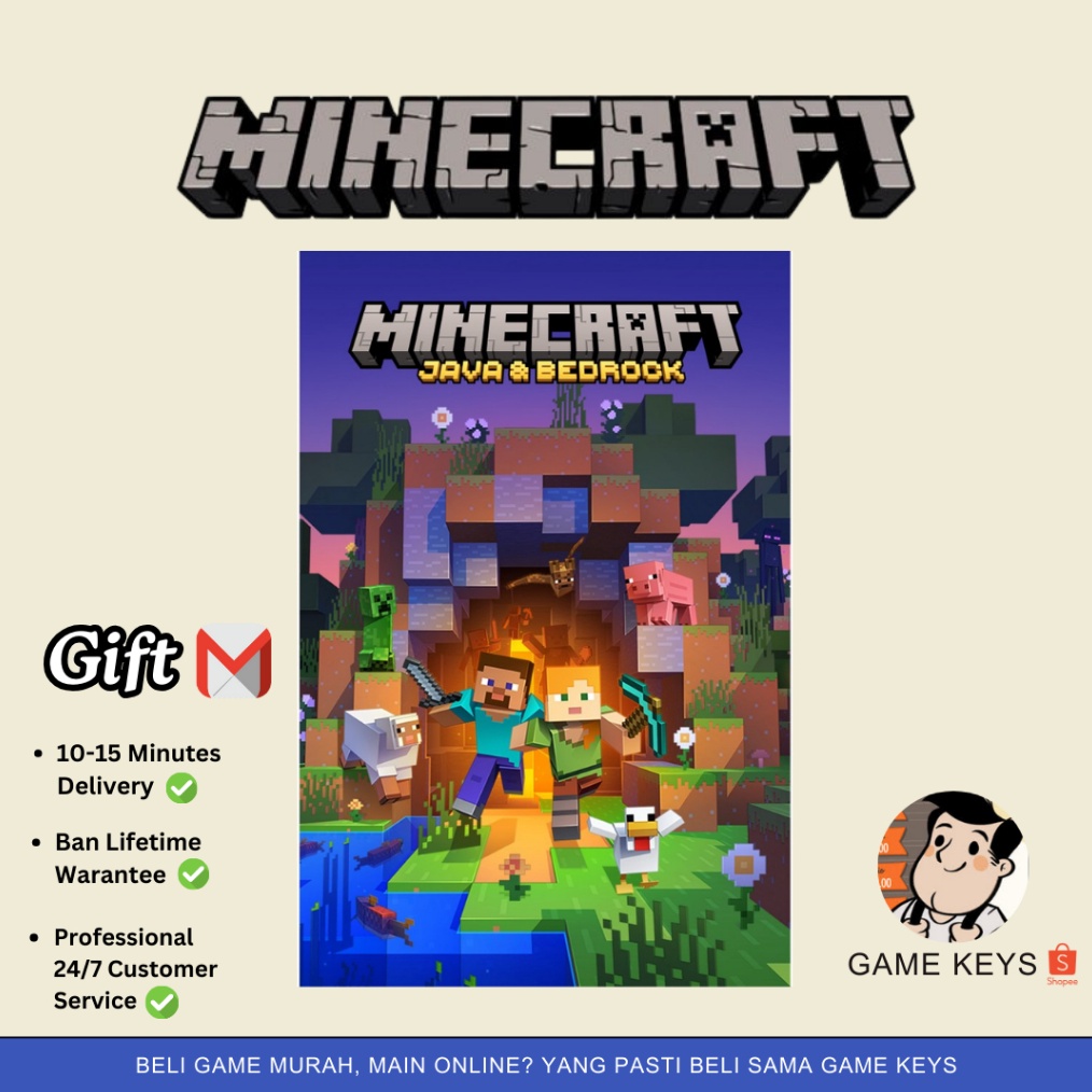 Jual KODE Y4K4 MINECRAFT JAVA BEDROCK GIFT | Shopee Indonesia
