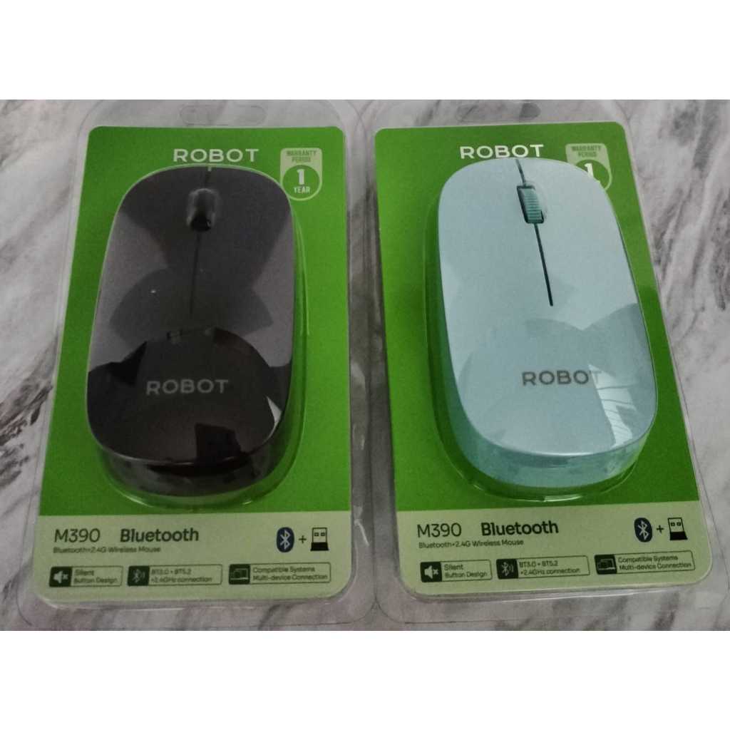 Jual ROBOT M390 Mouse Dual Mode Bluetooth + Wireless 2.4G Mouse Silent Click free bubble ...