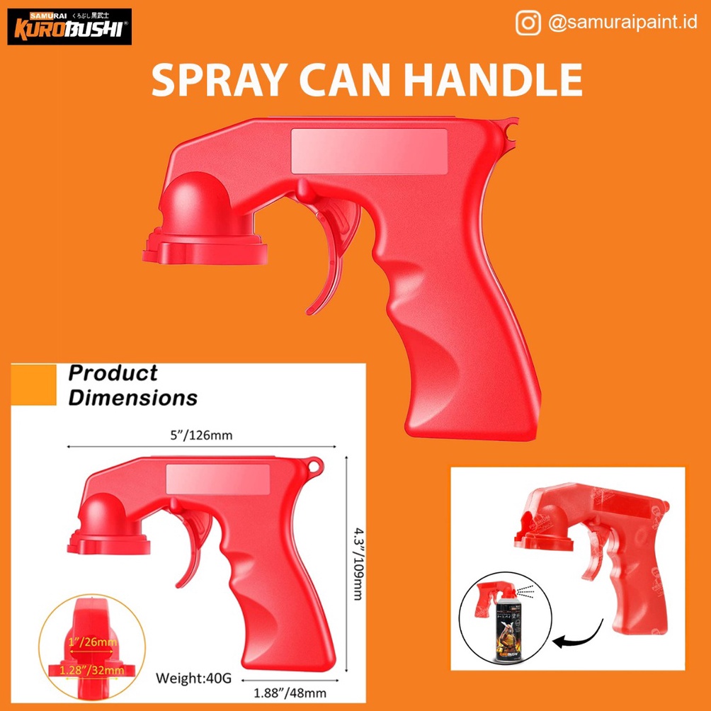 Jual KODE T95Q Car Aerosol Spray Painting Can Gun Handle Grip Trigger ...