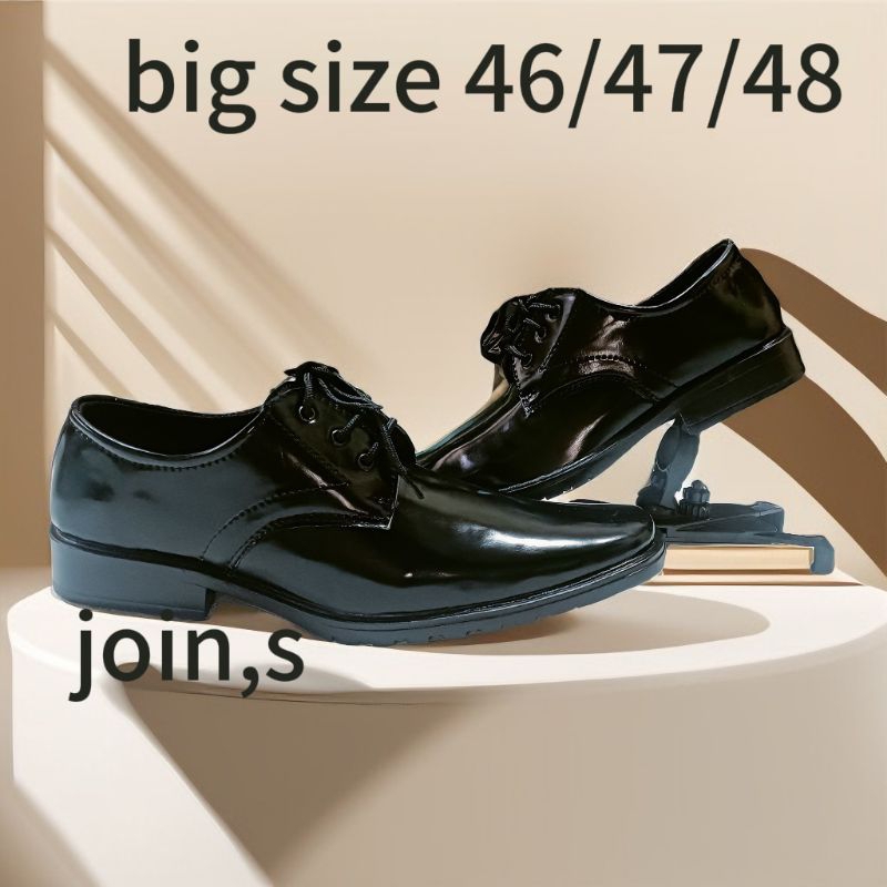 Jual sepatu pantofel tali pria big size 46 sepatu ukuran jumbo pria ...