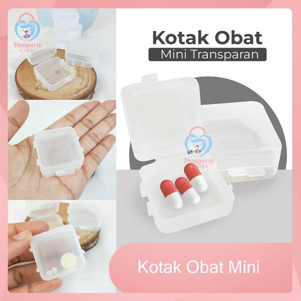 Jual (ISI 6) TRI J - Kotak Obat Mini Transparan - Kotak Perhiasan ...