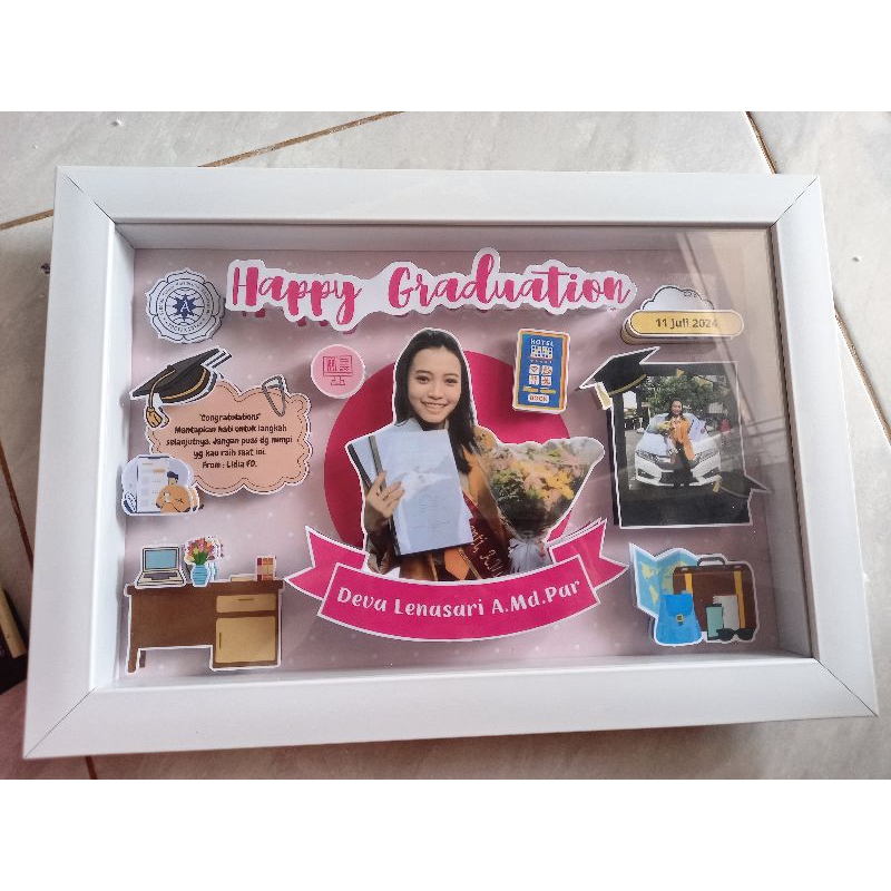 Jual scrapframe wisuda, kado wisuda, hadiah graduation, kado unik ...