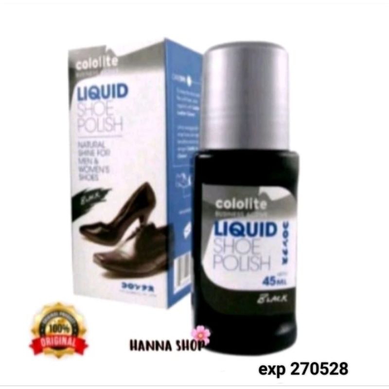 Jual Cololite shoe polish black 45ml semir sepatu black, brown, dark ...