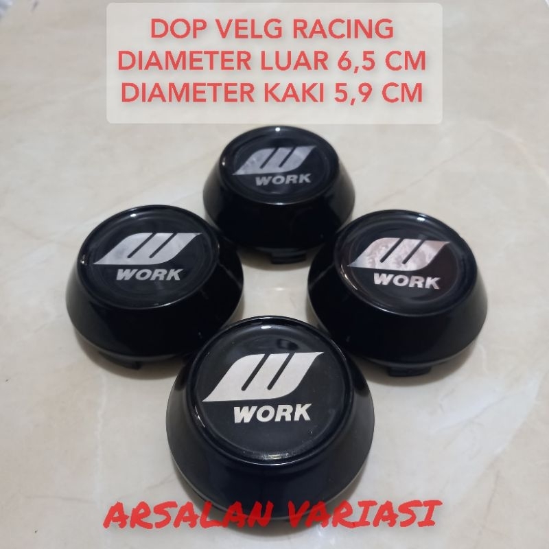 Jual Dop roda tutup velg mobil racing variasi kerucut logo WORK ...