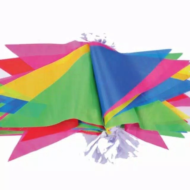 Jual Bendera Kain Segitiga Warna Warni - Umbul Umbul Bendera Hias ...