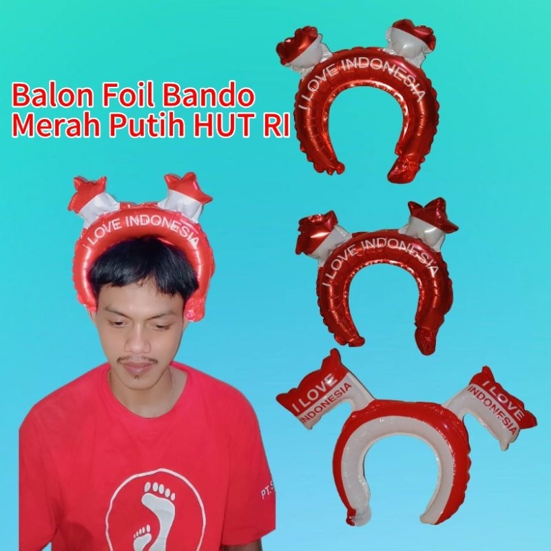 Jual BALON Foil Bando Merah Putih HUT RI 17 Agustusan | Shopee Indonesia