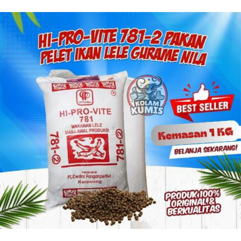 Jual Pakan Ikan Lele Hi-Pro-vite 781-2 ( ukuran 2m 1KG ) | Shopee Indonesia