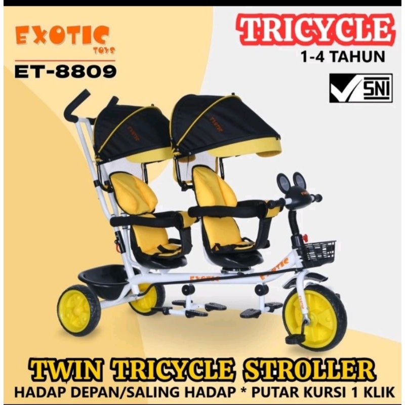 Jual SEPEDA DORONG RODA TIGA ANAK KEMBAR SB1013 ET 8809 / LW366 LW 366 ...
