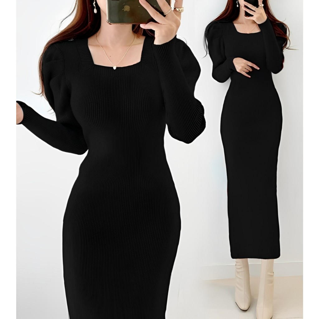 Jual ZRS Dress Rajut Hebe Ld 90 - 100 cm P 110 cm B 300 gr Cotton ...