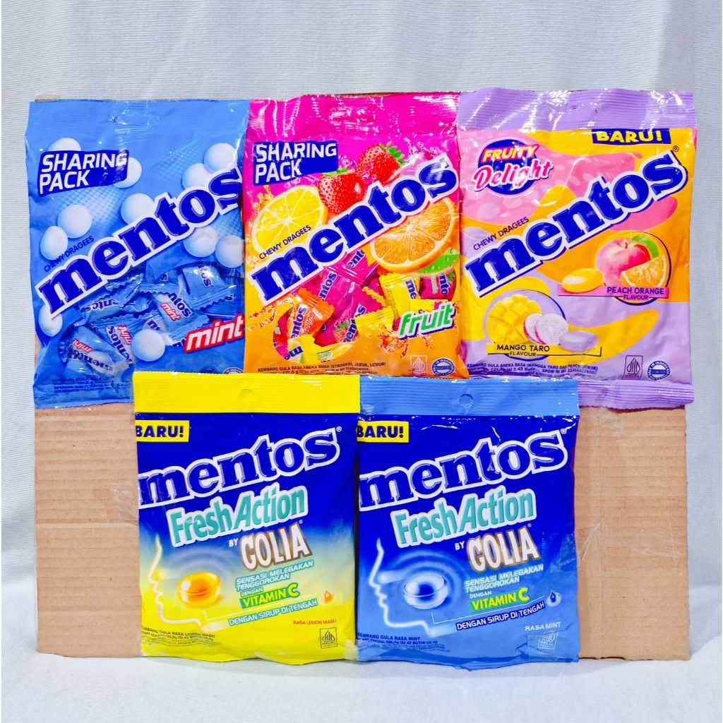 Jual Permen Mentos Mint / Mentos Buah / Feeling Berry Good / Soda Kick ...