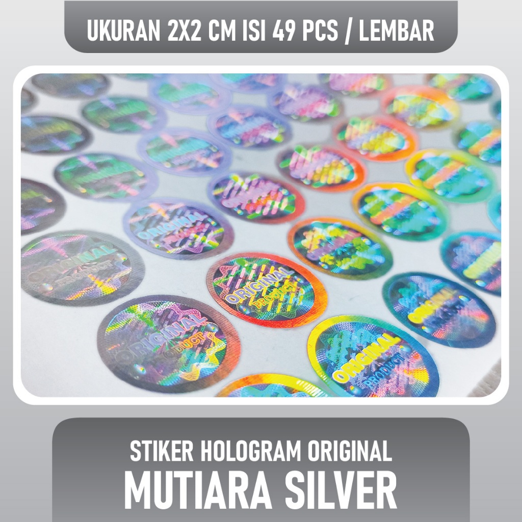 Jual Stiker Hologram Original BULAT _ MUTIARA 2x2 cm Silver | Shopee ...