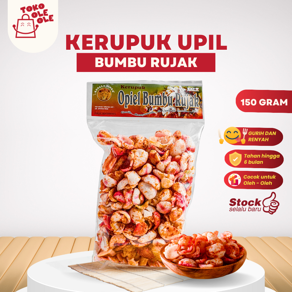 Jual Kerupuk Upil Bumbu Rujak / Kerupuk Pasir / Cemilan Kerupuk Pedas ...