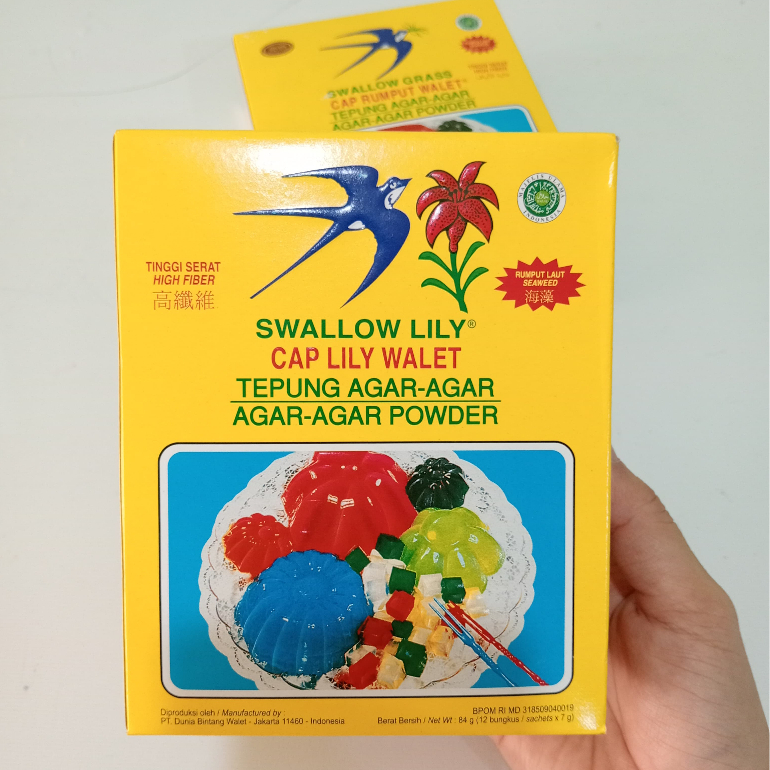 Jual Agar - agar plain cap lily wallet 1 sachet / agar - agar putih ...