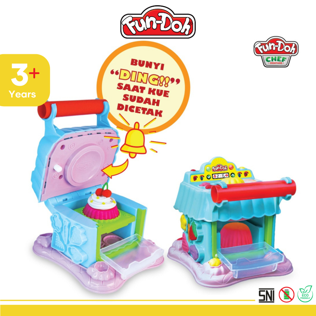 Jual FunDoh Bake It Membuat Cake/Kue Mainan Clay Plastisin Lilin Malam ...