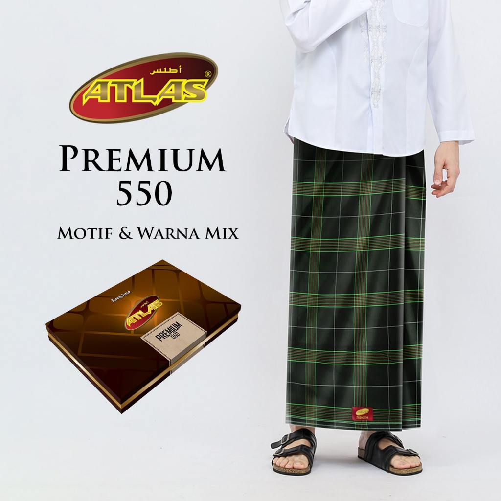 Jual Sarung ATLAS Premium 550 Motif & Warna Mix | Shopee Indonesia
