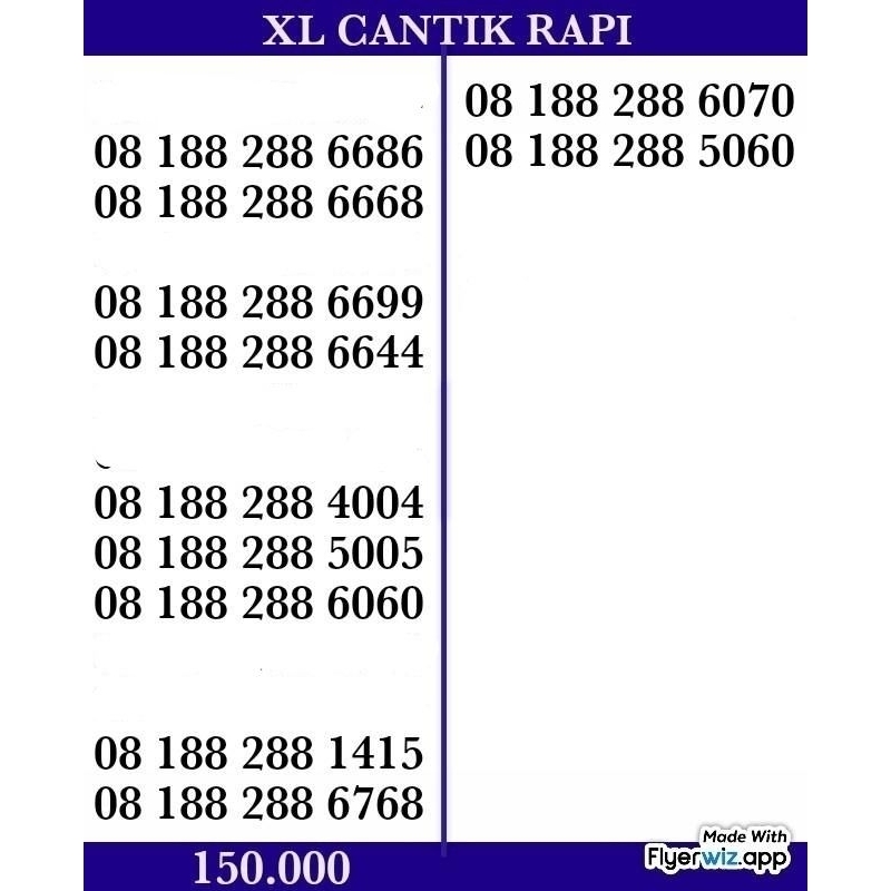 Jual NOMER PERDANA XL CANTIK MURAH | Shopee Indonesia