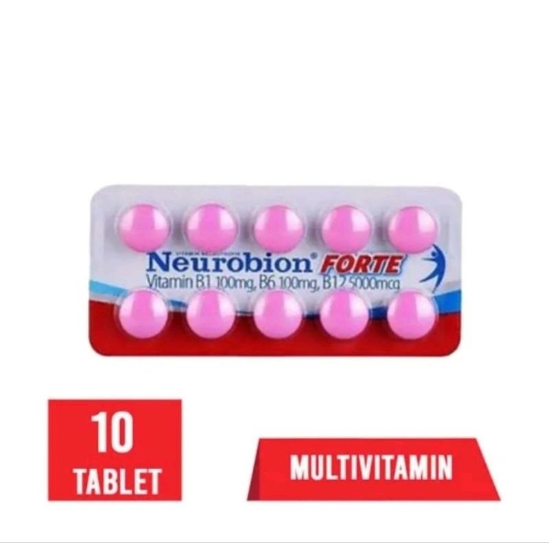Jual Neurobion Forte Multivitamin 5000 mcg Vitamin B1, B6, B12 Strip ...
