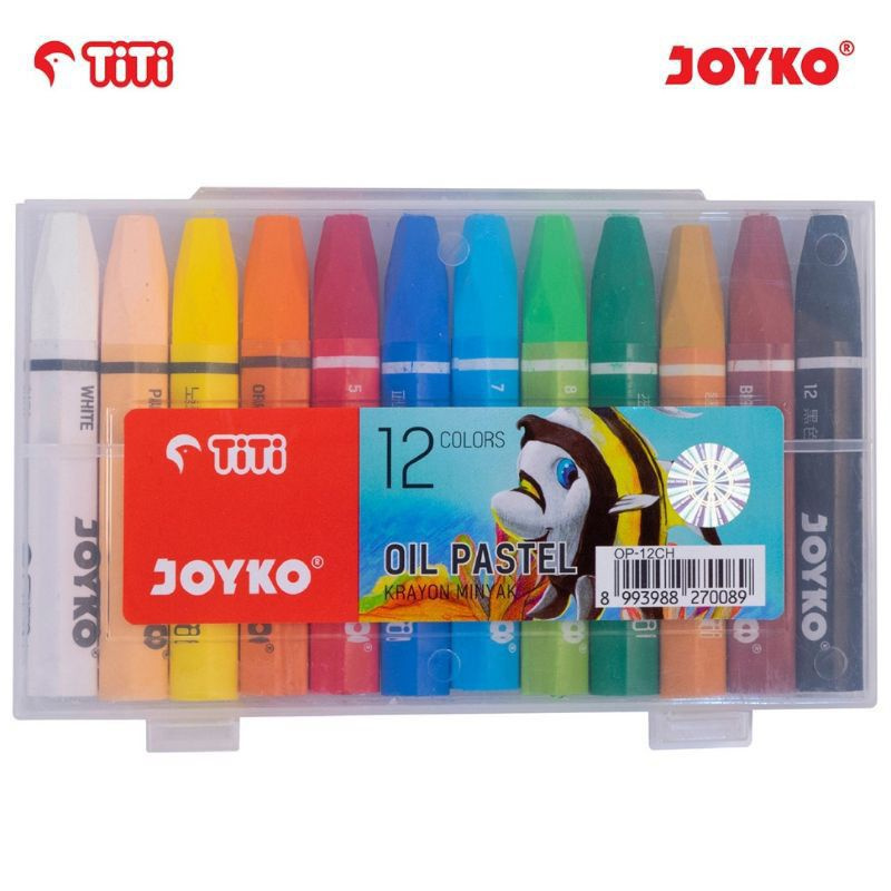 Jual Crayon Joyko/Oil pastel Joyko 12 warna Hexagonal OP-12CH & OP-12CR ...