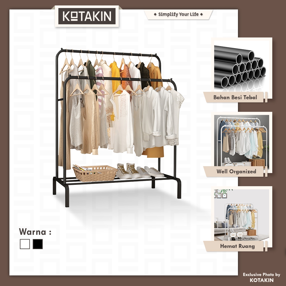 Jual Stand Hanger Gawang Double Gantungan Baju Celana Tas Display Butik ...