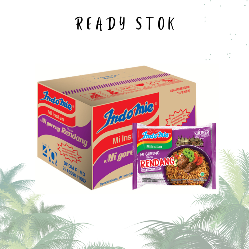 Jual Mie Instan/ Indomie Goreng Rendang 40x91gr (Karton) | Shopee Indonesia
