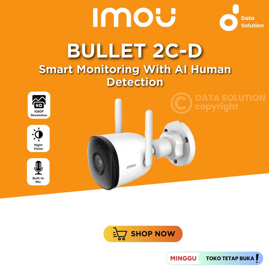 Jual IMOU BULLET 2C-D 1080P FHD IP CAMERA WIFI IMOU OUTDOOR 2MP IPC ...