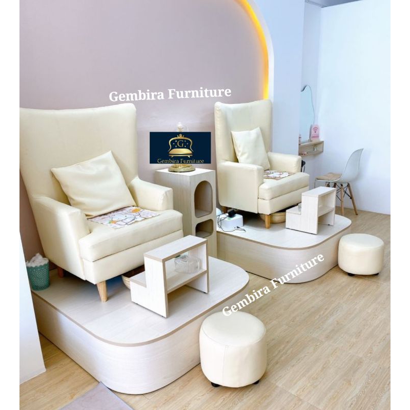 Jual sofa pedicure nail art meja meni pedi menicure pedicure salon spa ...