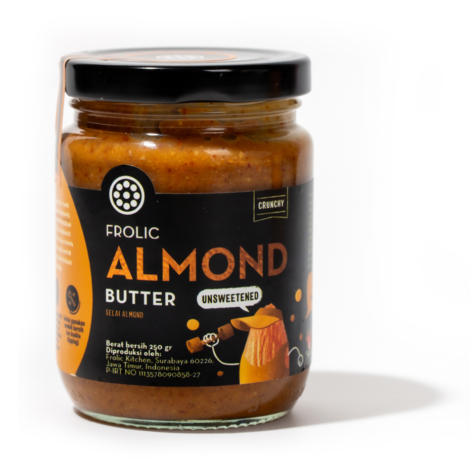 Jual FROLIC Almond Butter Unsweetened - Selai Almond (Vegan & Keto ...