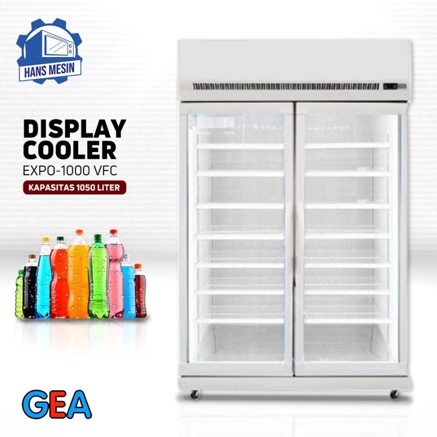Jual GEA DISPLAY COOLER EXPO-1000VFC / Showcase GEA 2 Pintu 1050 Liter ...