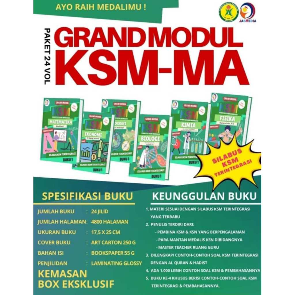 Jual Buku GRAND MODUL KSM-MA paket 24 Vol ( DIJAMIN ORIGINAL !! ) | Shopee Indonesia