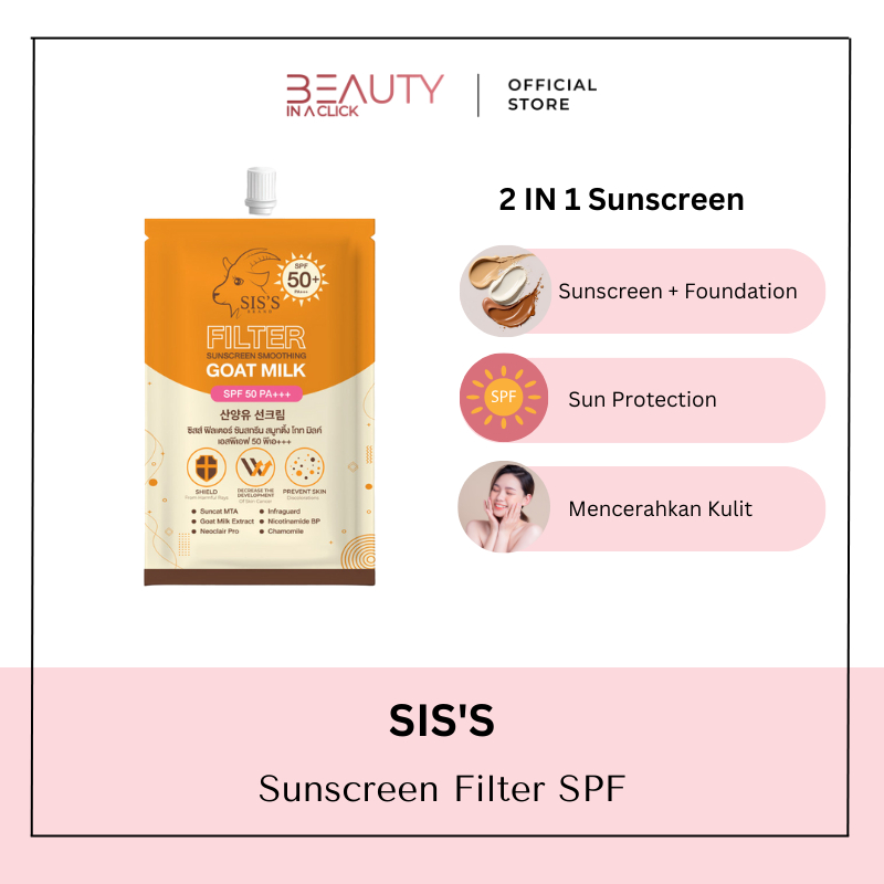 Jual SIS'S Sunscreen Filter SPF - Beautyinaclick / Tinted Sunscreen / SPF 50 | Shopee Indonesia