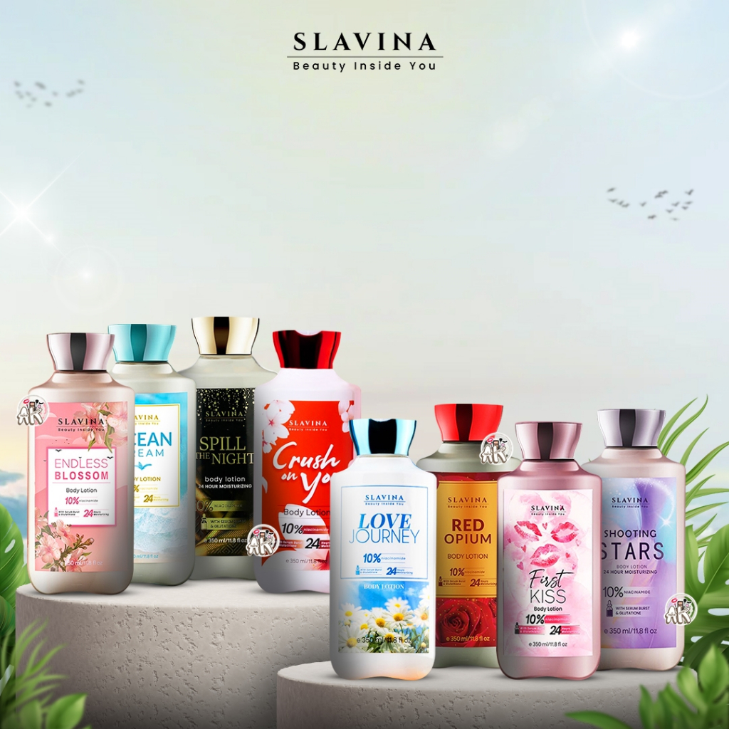 Jual SLAVINA BODY LOTION 350ML SERIES ( READY 8 VARIAN AROMA ) | Shopee Indonesia