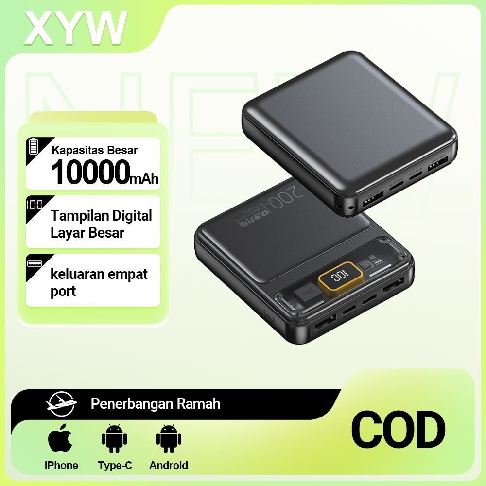 Jual Powerbank 10000 mAh with 4 usb fast charging Lightweight LED ...